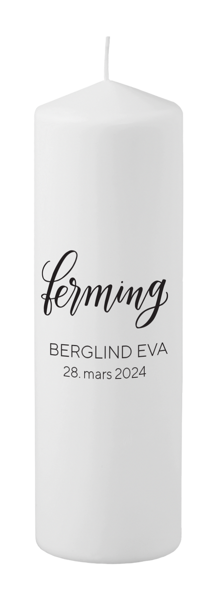 Fermingarkerti- "Merking nr.1" – Studio Vast